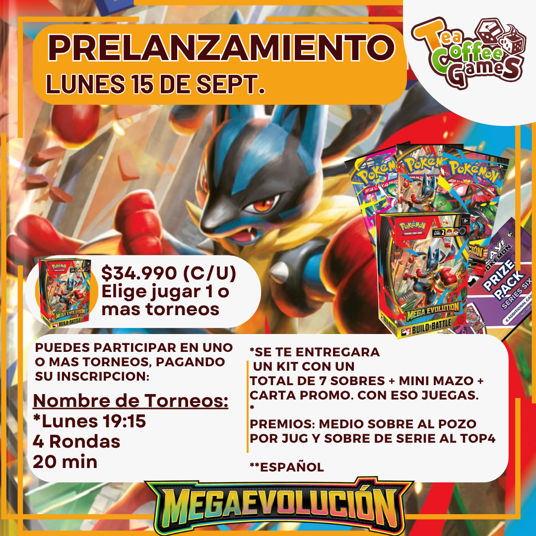 Prelanzamiento Mega Evolucion – Tecito Games